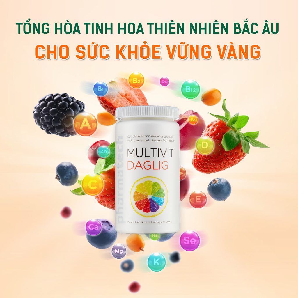MULTIVIT DAGLIG - Bổ sung vitamin và khoáng chất | 180 viên ...